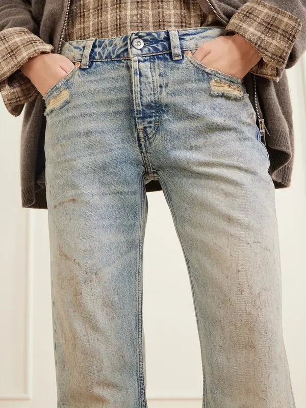 Our Legacy Rover Cut Distressed Mid-rise Bootcut Jeans