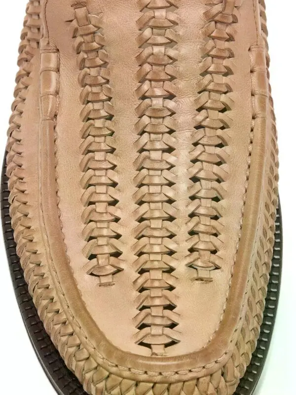 Brunello Cucinelli Woven Leather Loafers