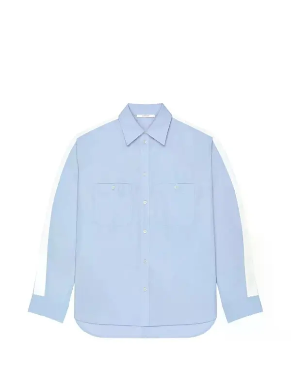 Givenchy Couture Seam Overshirt In Poplin With Gros Grain Detail