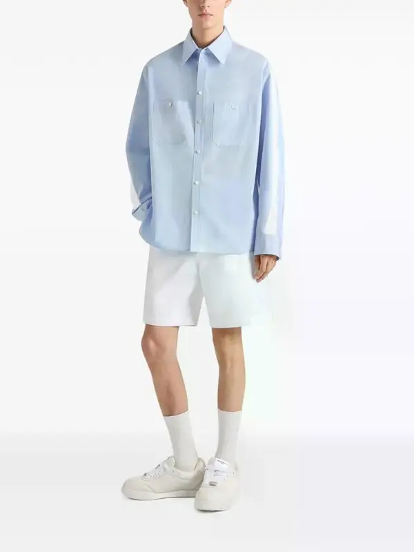 Givenchy Couture Seam Overshirt In Poplin With Gros Grain Detail