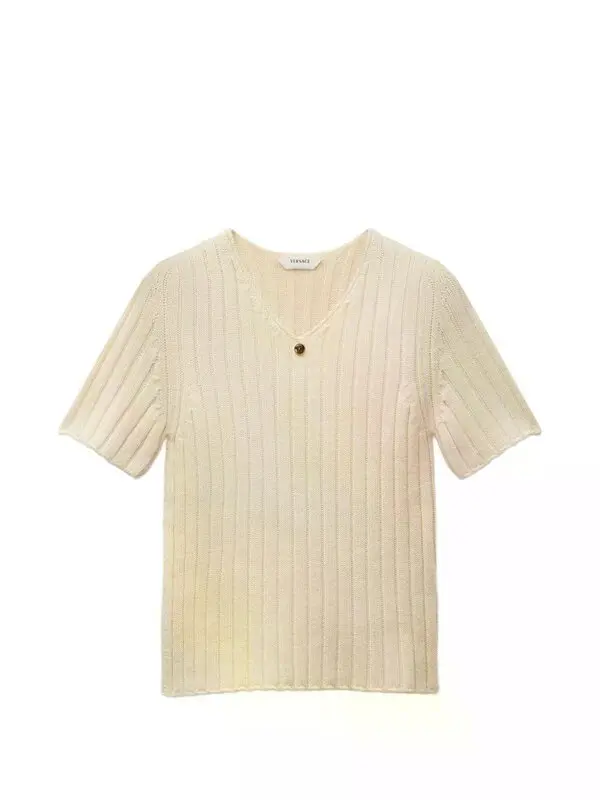 Versace Ribbed-knit T-shirt