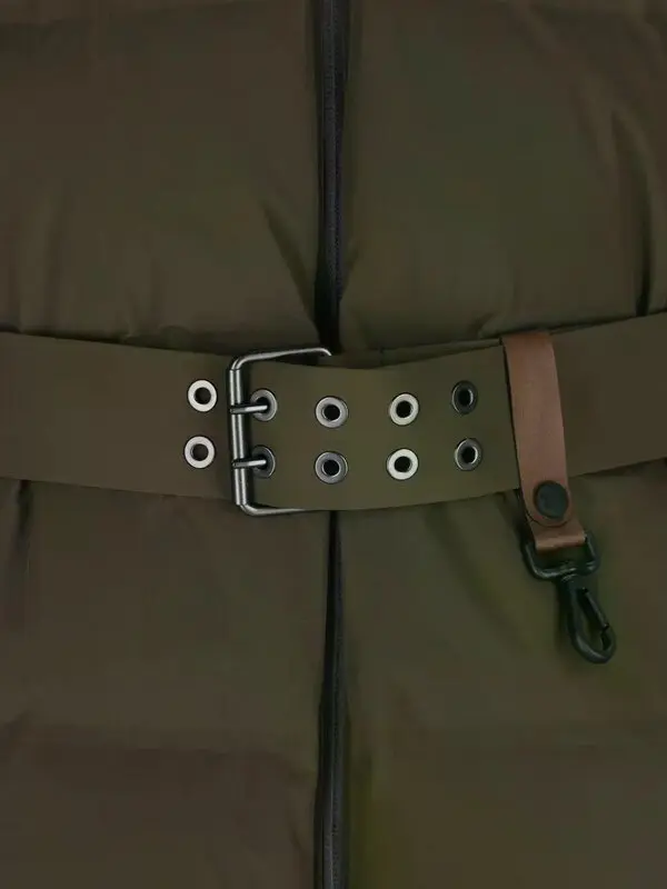 Moncler Sioule Shearling-collar Belted Ski Jacket