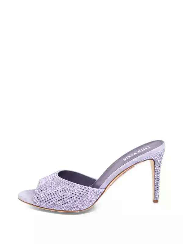 Paris Texas Holly Crystal-embellished Mules