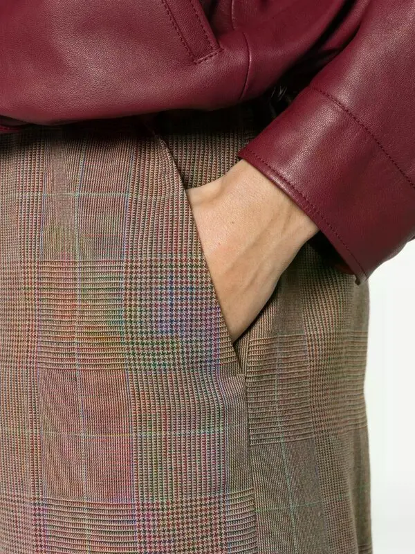THE FRANKIE SHOP Brickell Trousers Glen Plaid