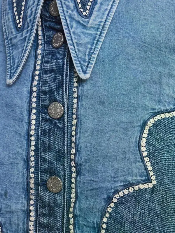 ALEMAIS Jesse Denim Appliqué Shirt