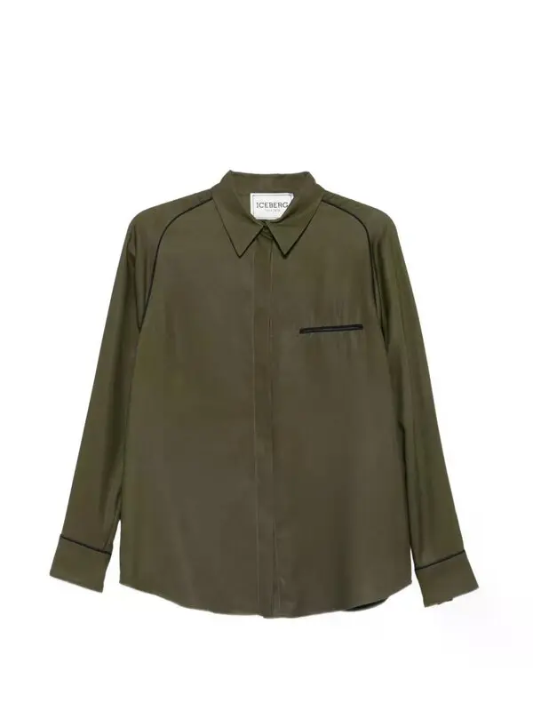 Iceberg Piped-trim Chest-pocket Shirt