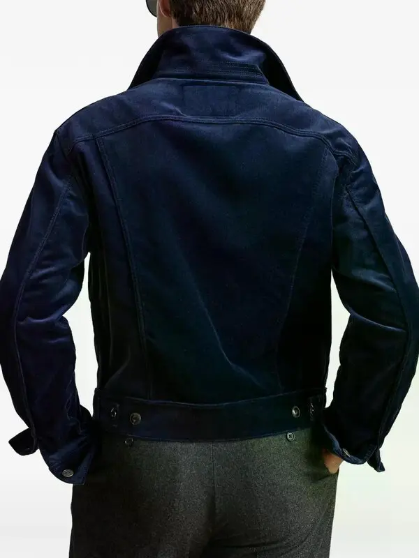 Ralph Lauren Purple Label Velvet Trucker Jacket