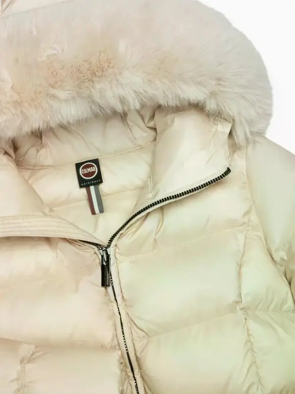COLMAR Faux-fur Trim Long Padded Jacket