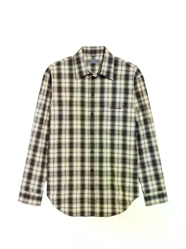 Balenciaga Regular Fit Shirt In White/black - Neutrals