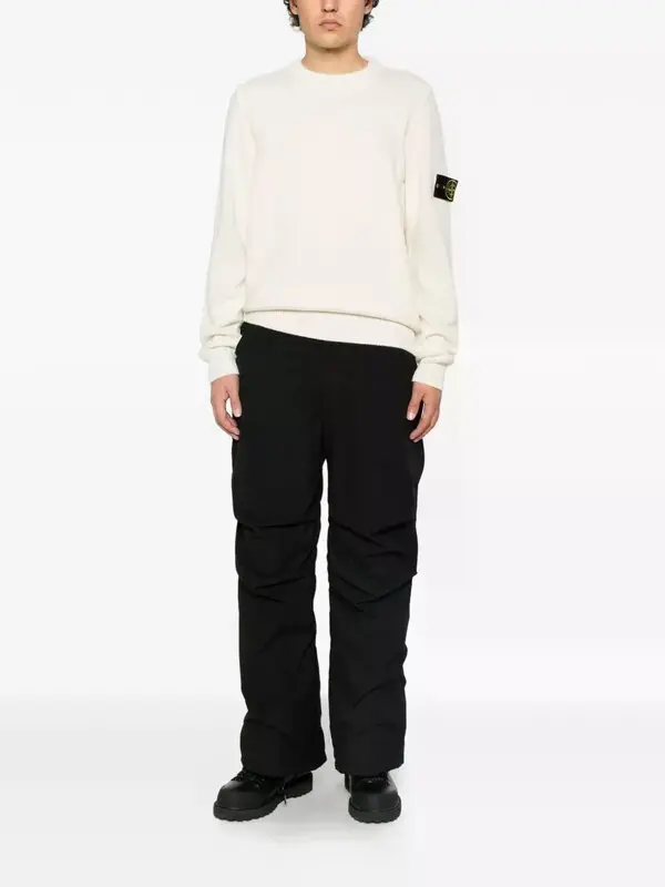 Stone Island Knitted Logo Patch Sweater - Neutrals
