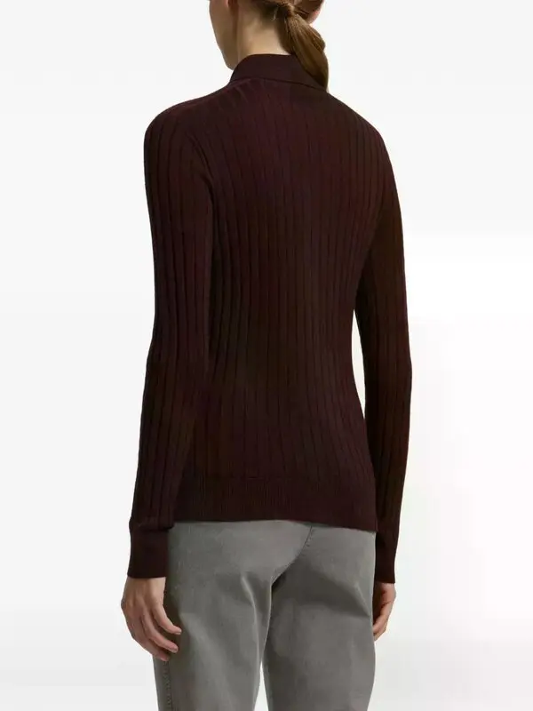 Peserico Ribbed-knit Polo-collar Sweater