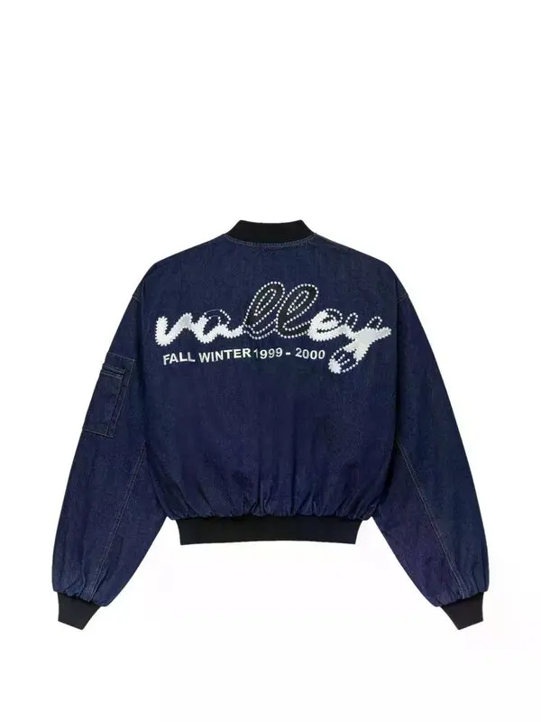 VALE FOREVER Raw Denim Bomber Jacket