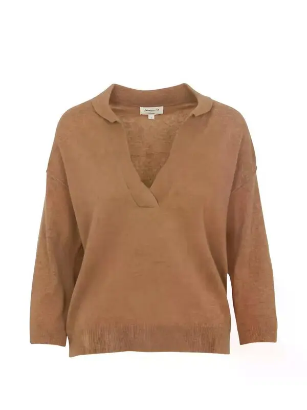Maison123 Alicia V-neck Sweater - Brown