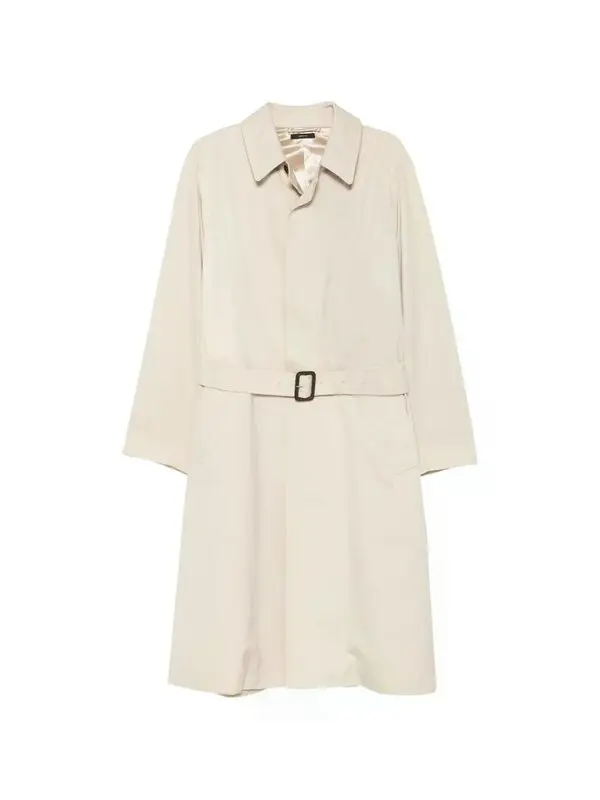 TOM FORD Leather-trimmed Belted Trench Coat