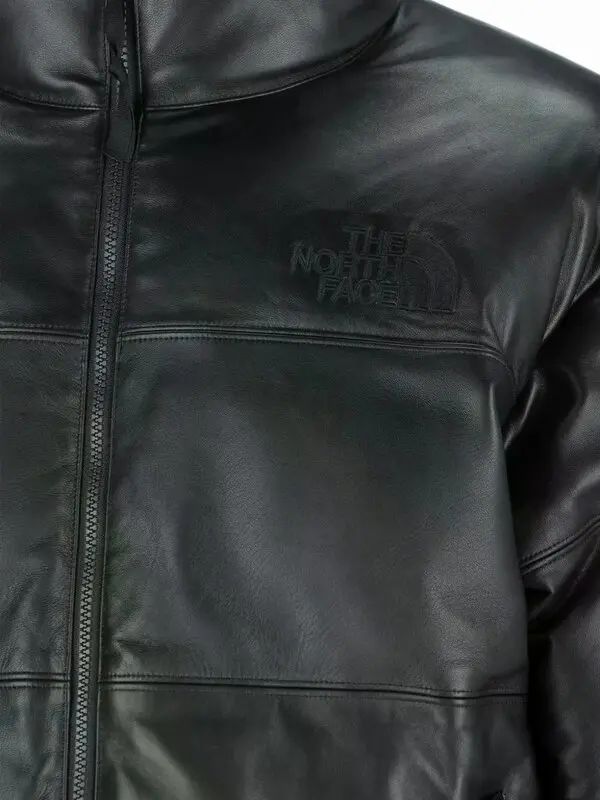 The North Face Quilted Leather Puffer Jacket