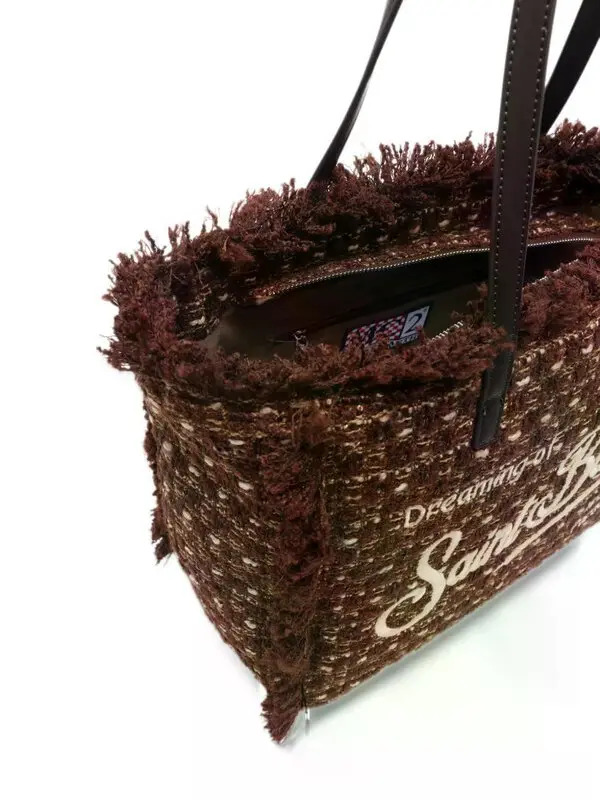 MC2 SAINT BARTH Vanity Tweed N Logo-embroidered Shoulder Bag
