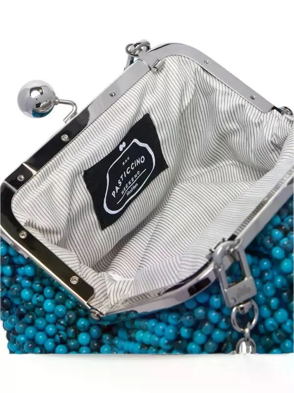 Max Mara Pasticcino Bead-embellished Clutch Bag