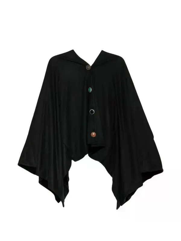 Junya Watanabe Mismatched-button Asymmetric Cape