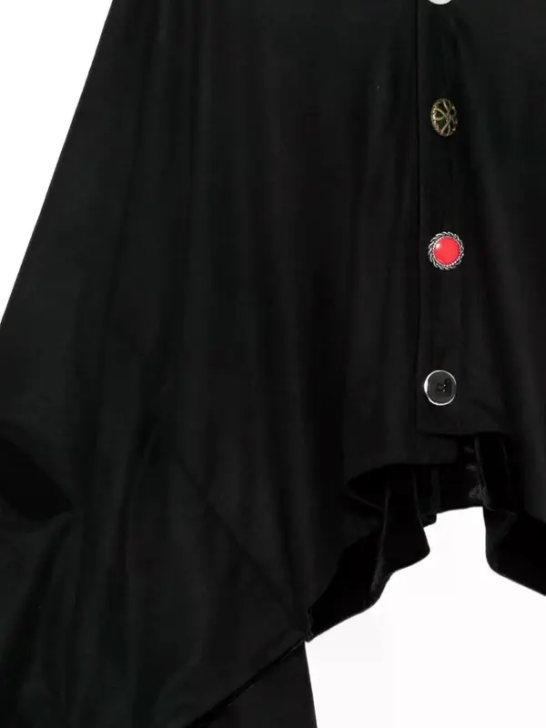 Junya Watanabe Mismatched-button Asymmetric Cape