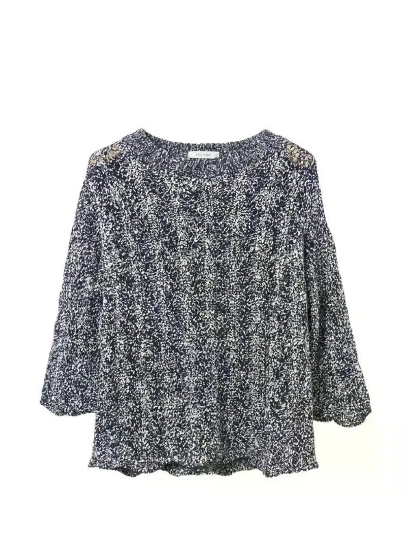 D.exterior Embellished Scallop-hem Sweater