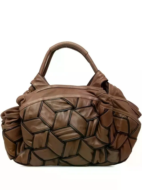 Loewe 2007 Special Edition Woven Tote Bag - Brown