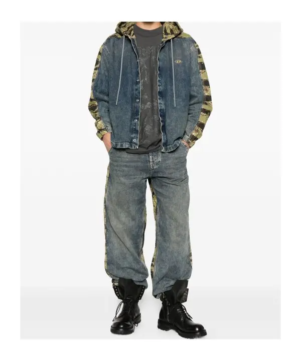DIESEL® Tiger-stripe Panel Jeans