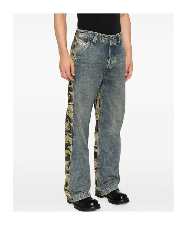 DIESEL® Tiger-stripe Panel Jeans