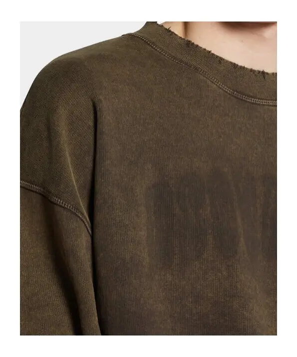 Dsquared2 Loose Fit Raw Edge Crewneck Sweatshirt