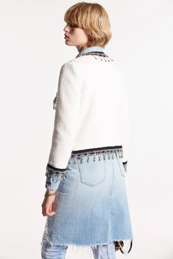 Dsquared2 24 Chic Embellished Cropped Jacket