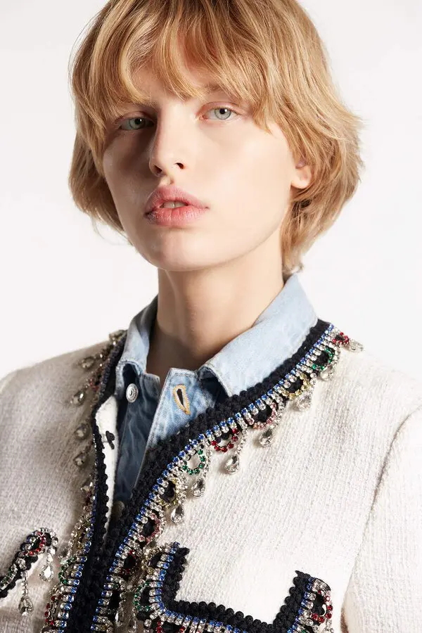 Dsquared2 24 Chic Embellished Cropped Jacket