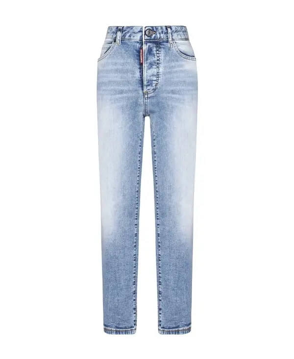 Dsquared2 Logo Patch Straight Leg Jeans