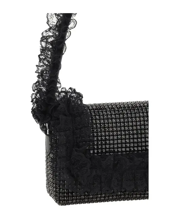 SELF-PORTRAIT Lace Detailed Embellished Shoulder Bag