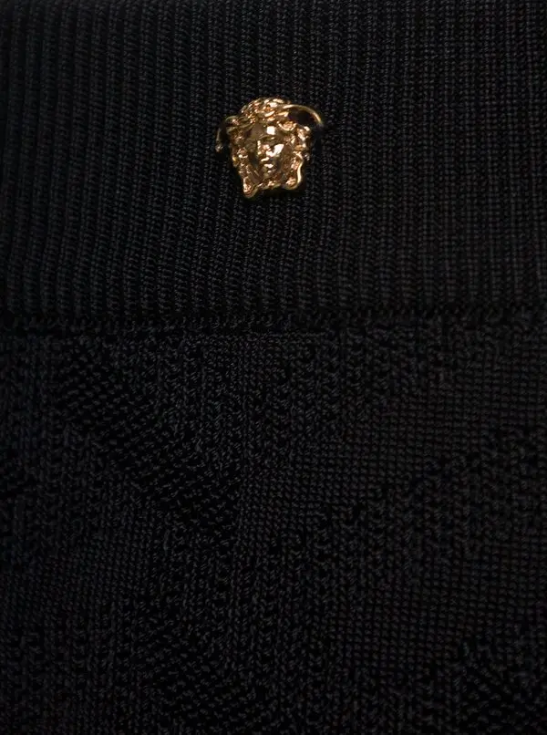 Versace Logo-plaque Knitted Trousers