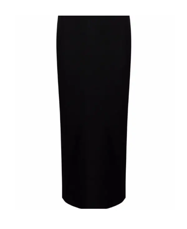 Off-White Logo Printed Ribbed Midi Dress