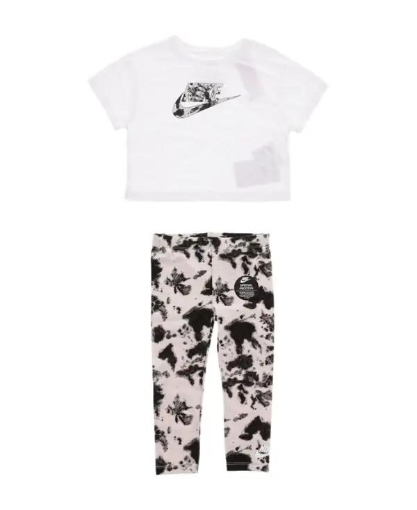 Nike Logo-print Tie-dye Trousers - White