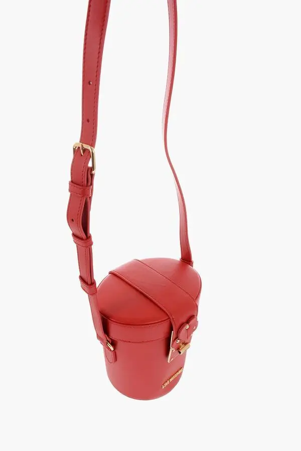 Moschino Logo-plaque Leather Bucket Bag