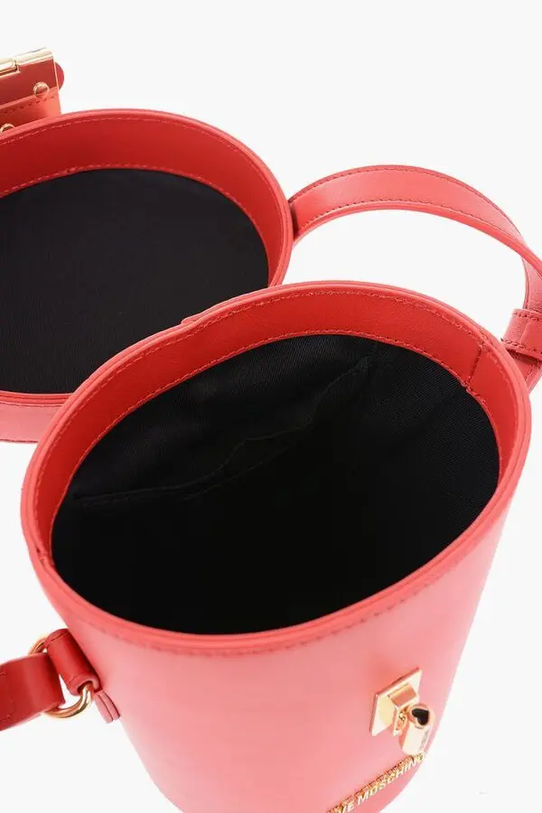 Moschino Logo-plaque Leather Bucket Bag