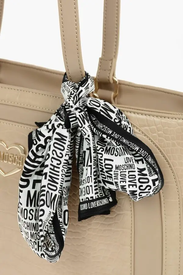 Moschino Crocodile-effect Tote Bag