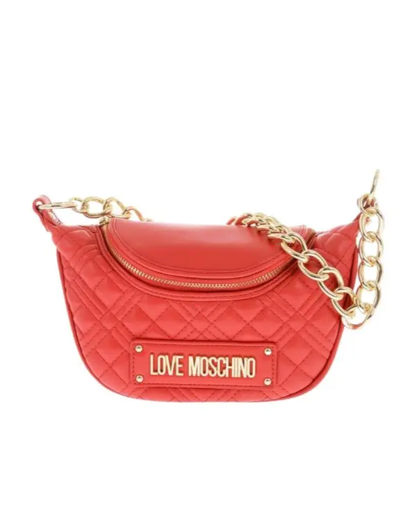 Moschino Quilted Logo-plaque Shoulder Bag