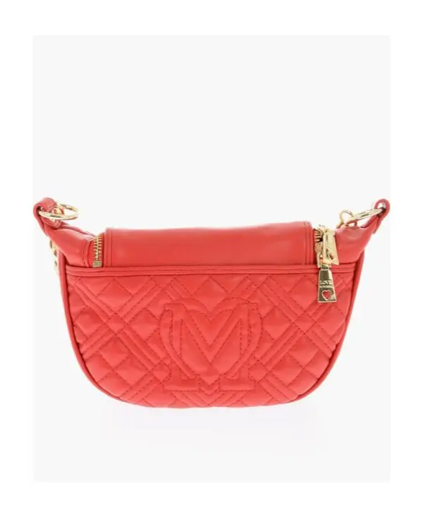 Moschino Quilted Logo-plaque Shoulder Bag