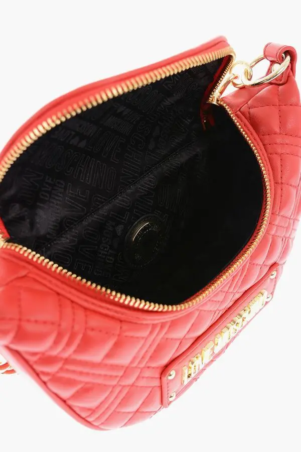 Moschino Quilted Logo-plaque Shoulder Bag