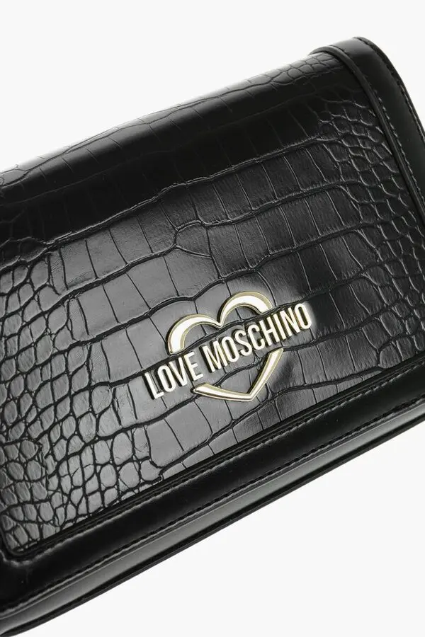 Moschino Crocodile-effect Crossbody Bag