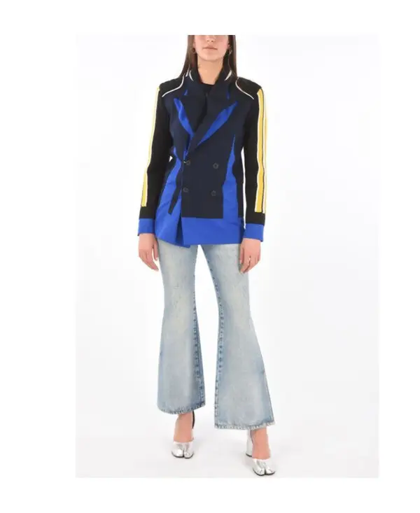 MAISON MARGIELA Two-tone Double-breasted Blazer
