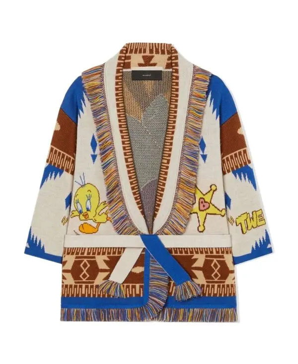 Alanui Tweety Cowboy Icon Cardigan - Nude