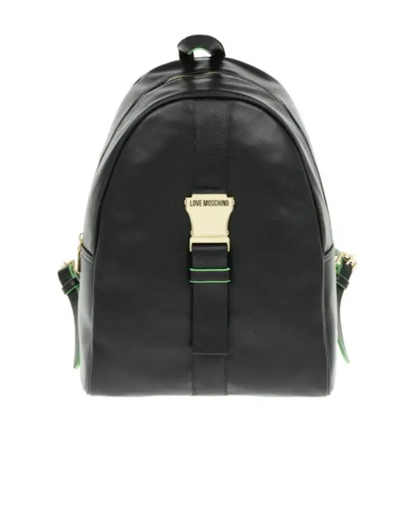 Moschino Logo-buckle Backpack - Black