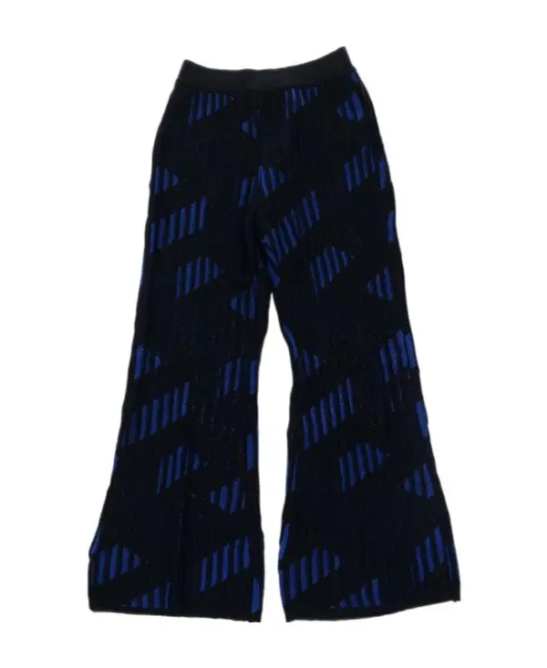 Versace Ribbed Flare-cuff Trousers - Black