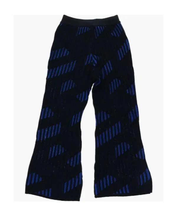 Versace Ribbed Flare-cuff Trousers