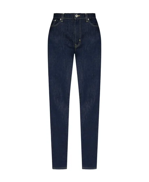 Kenzo Asagao Straight-leg Mid-rise Jeans - Black
