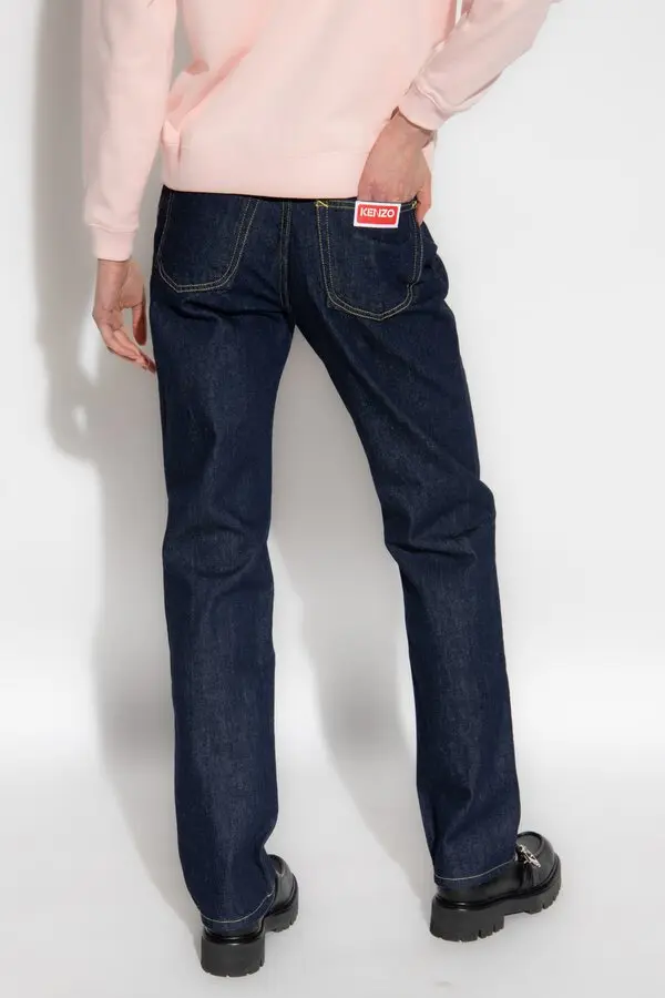 Kenzo Asagao Straight-leg Mid-rise Jeans