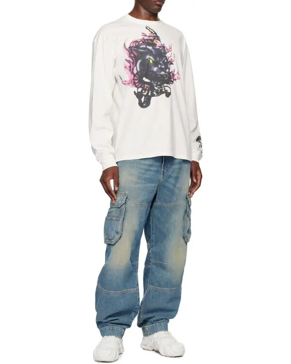 DIESEL® Graphic-printed Long-sleeved T-shirt